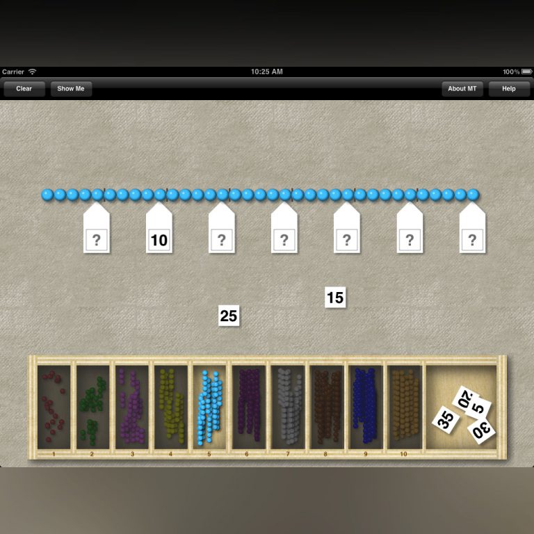 Montessori Bead Skip Counting - Assistive Technology