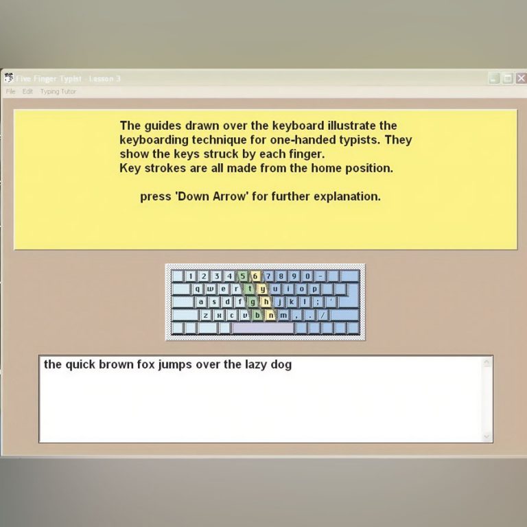 Five Finger Typist - Assistive Technology