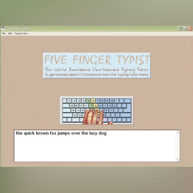 Five Finger Typist - Assistive Technology